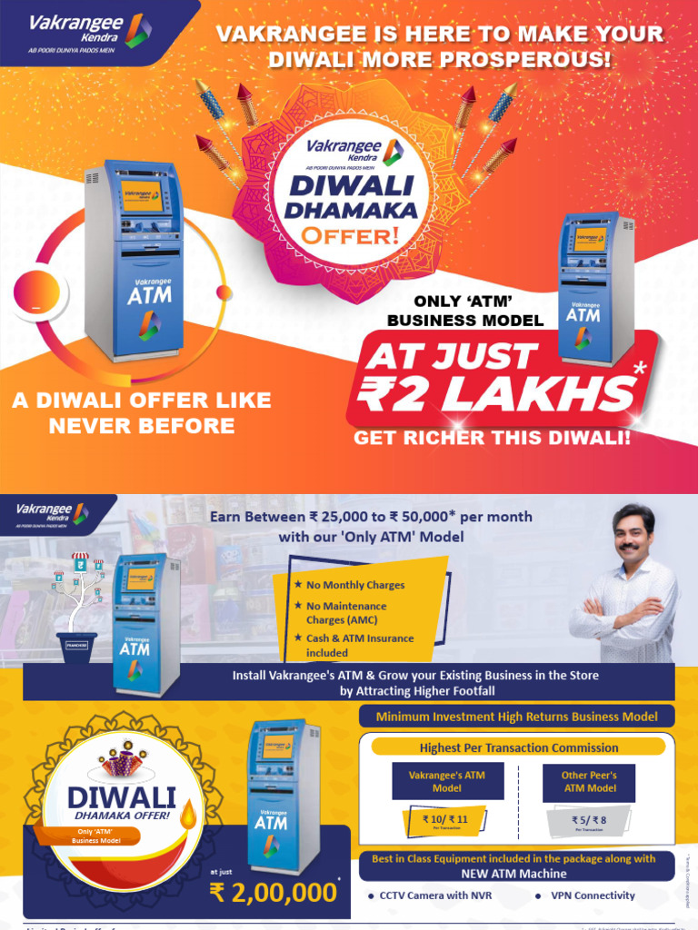 Vakrangee - Franchisee Presentation - Bronze Only ATM Model - Diwali ...