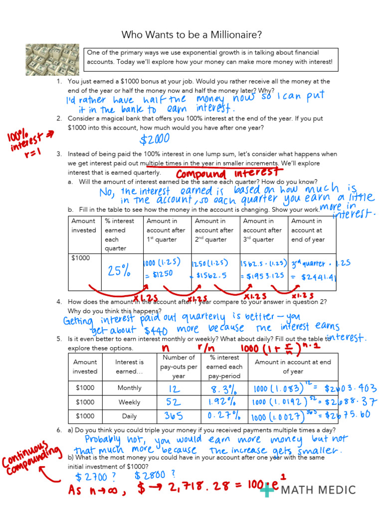 Lesson 3 3 Answer Key Precalculus Math Medic A59b6a05c2 | PDF