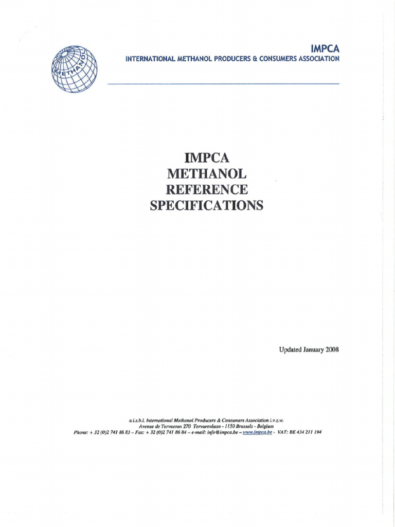 IMPCA MeOH Specs | PDF