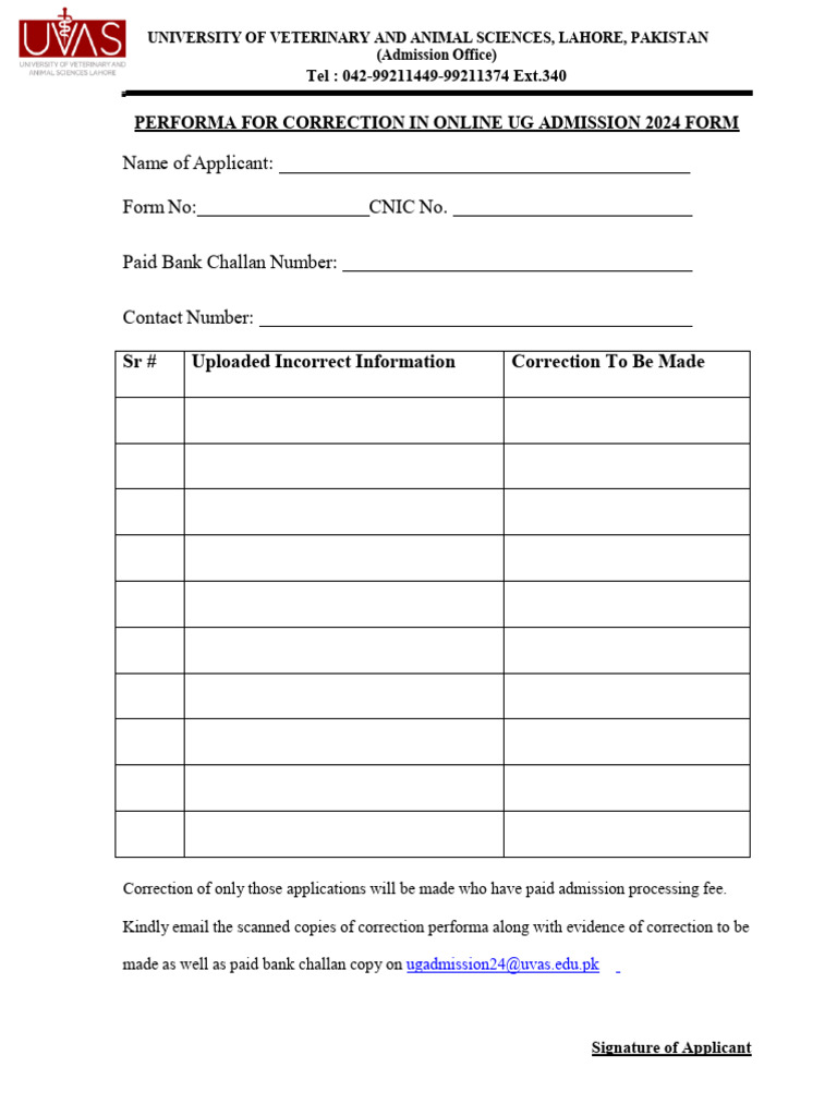 Correction Performa | PDF