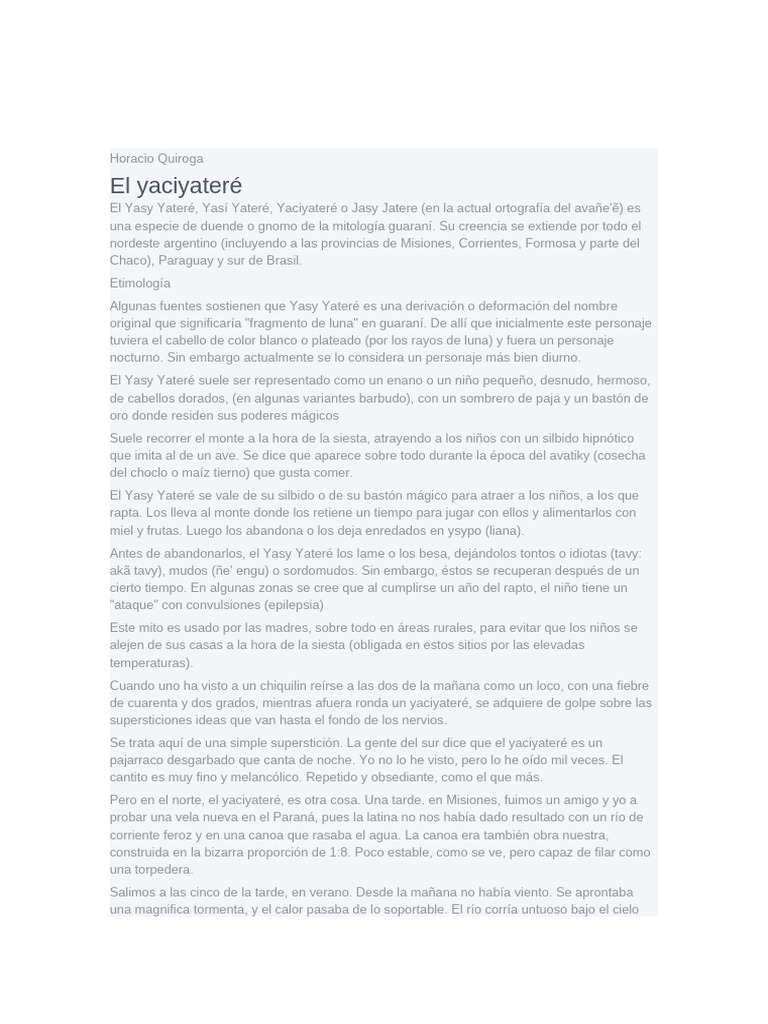 Horacio Quiroga | PDF