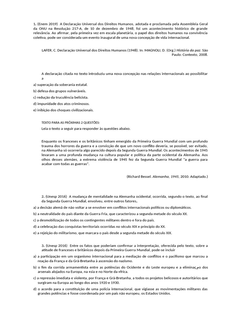 4 - História - Dilton Elias - Enem-Uea - Simulado 4 - Agosto de 2024 | PDF