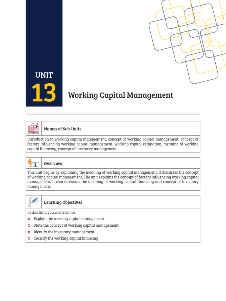 Working Capital Management | PDF