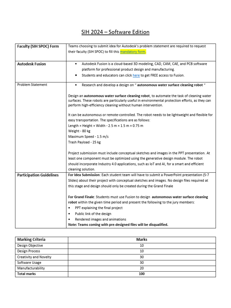 Sih 2024 Software Edition | PDF | Robot | Art