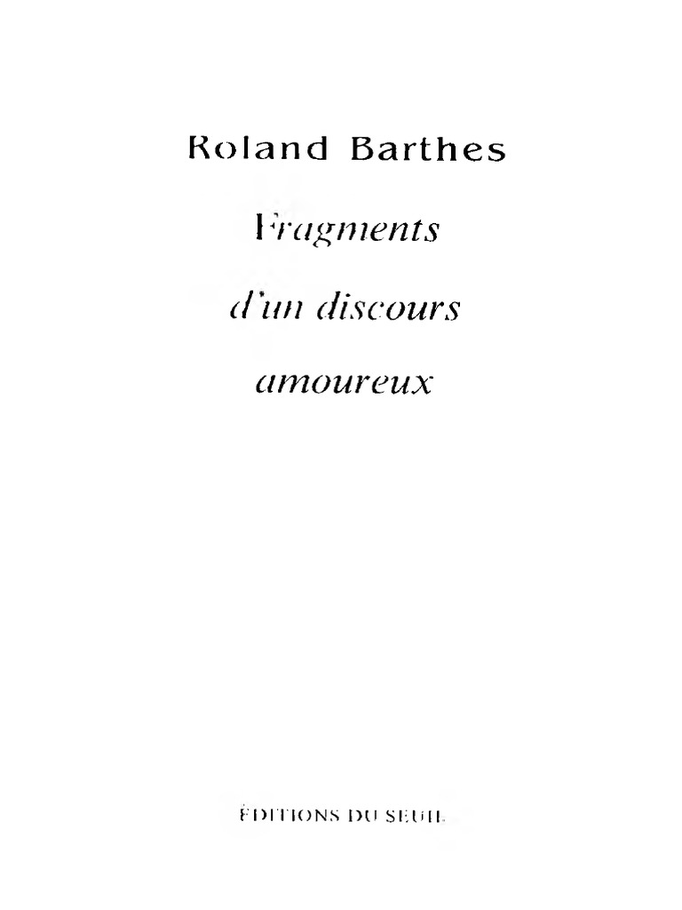 2002 Rolan Bart Fragmenty Rechi Vlyublennogo | PDF