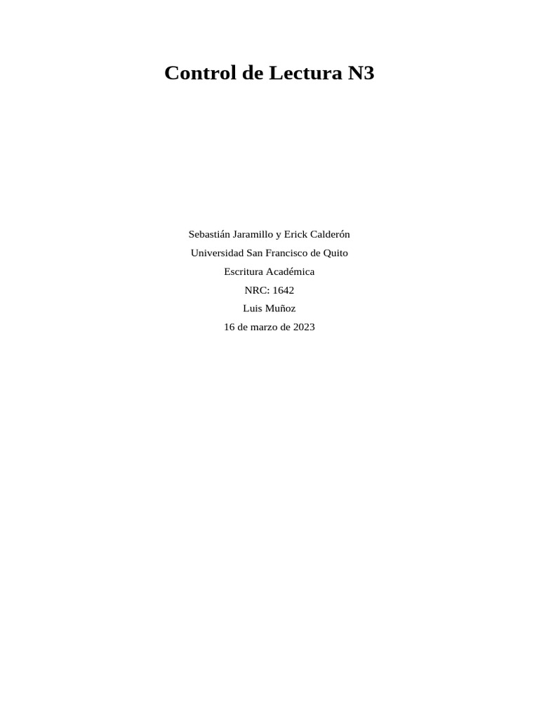 Control de Lectura N3 | PDF