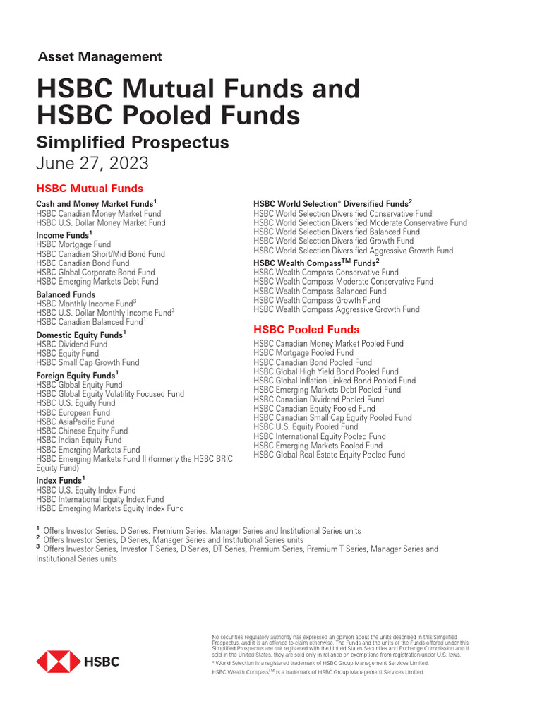 HSBC Funds Prospectus | PDF | Investment Fund | Bonds (Finance)