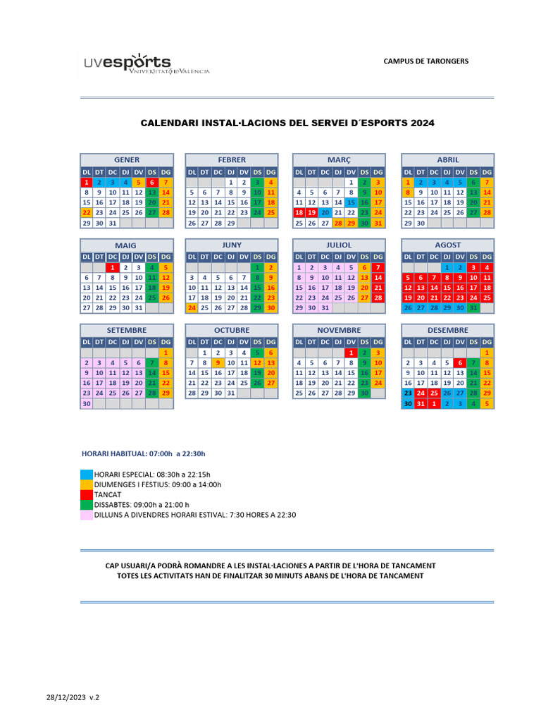 Calendario SD 2024 TAR | PDF