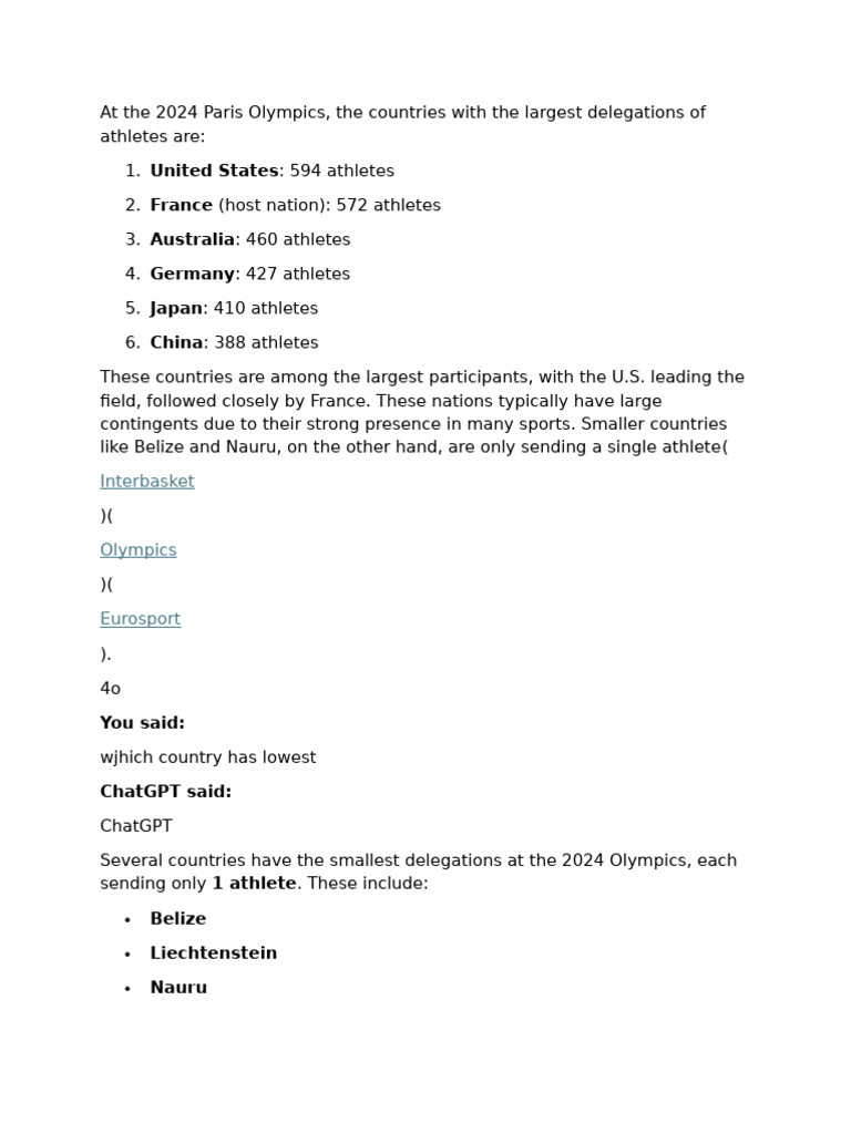 At the 2024 Paris Olympics | PDF