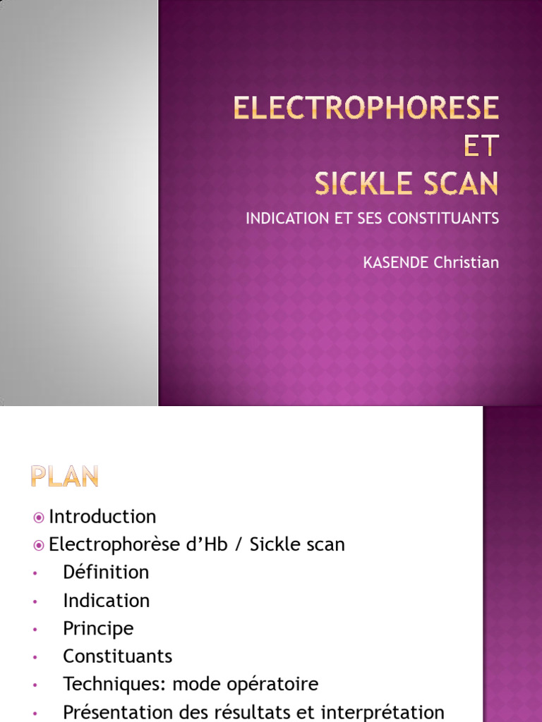 Presentation Electrophorese-Sickle Scan | PDF | Vertebrates | Science ...