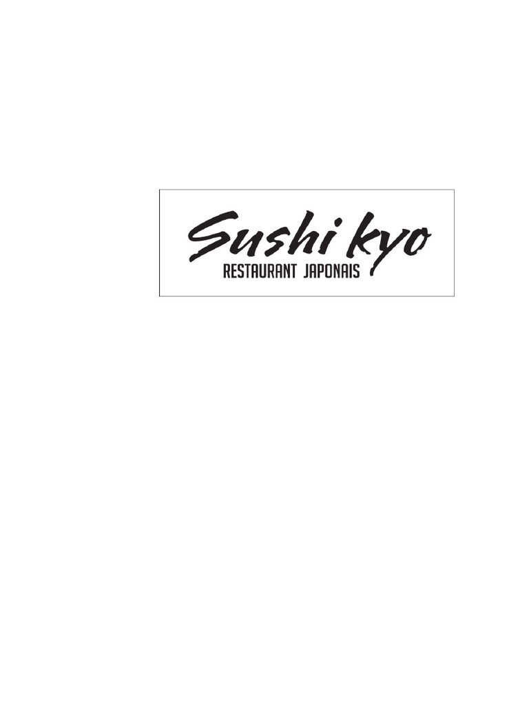 Sushi Kyo - Carte - Menus - 2023 | PDF