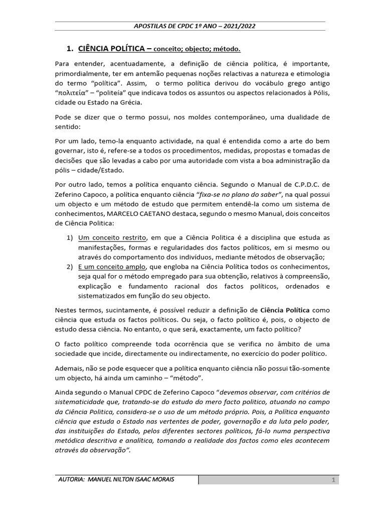 Apostilas de CPDC - Manuel Morais | PDF