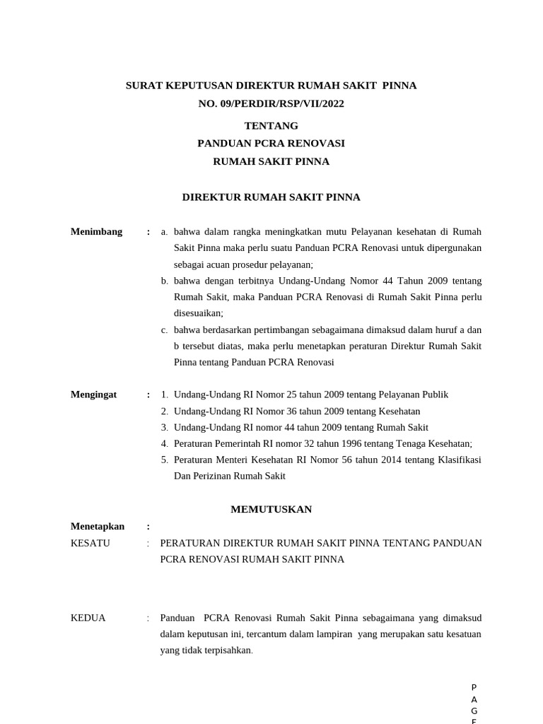 SK Panduan PCRA | PDF