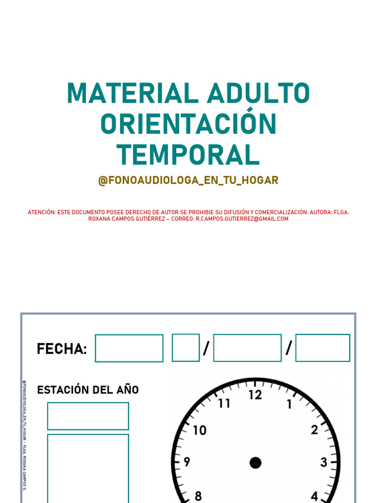 Producto 21 Orientación Temporal | PDF
