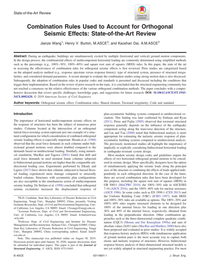 Orthogonal Seismic | PDF