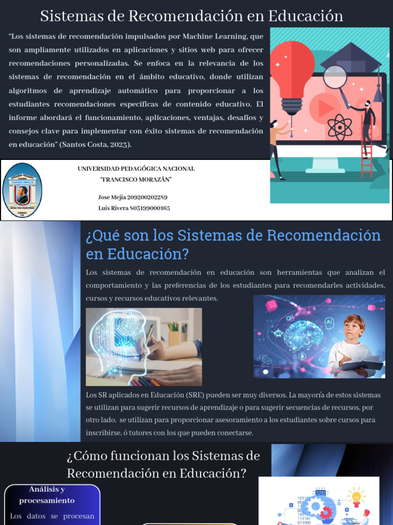 Presentación de Sistemas-de-Recomendacion-en-Educacion | PDF