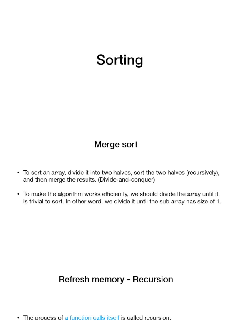 2.2 Merge Sort | PDF