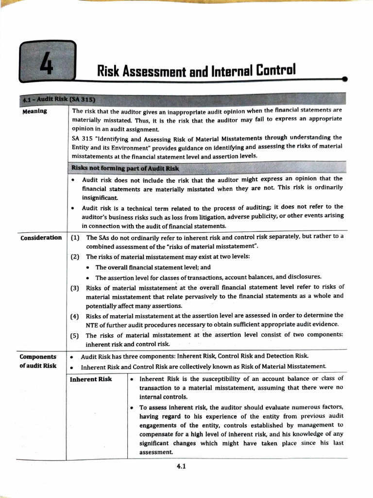 Risk Assesment & Internal Control | PDF