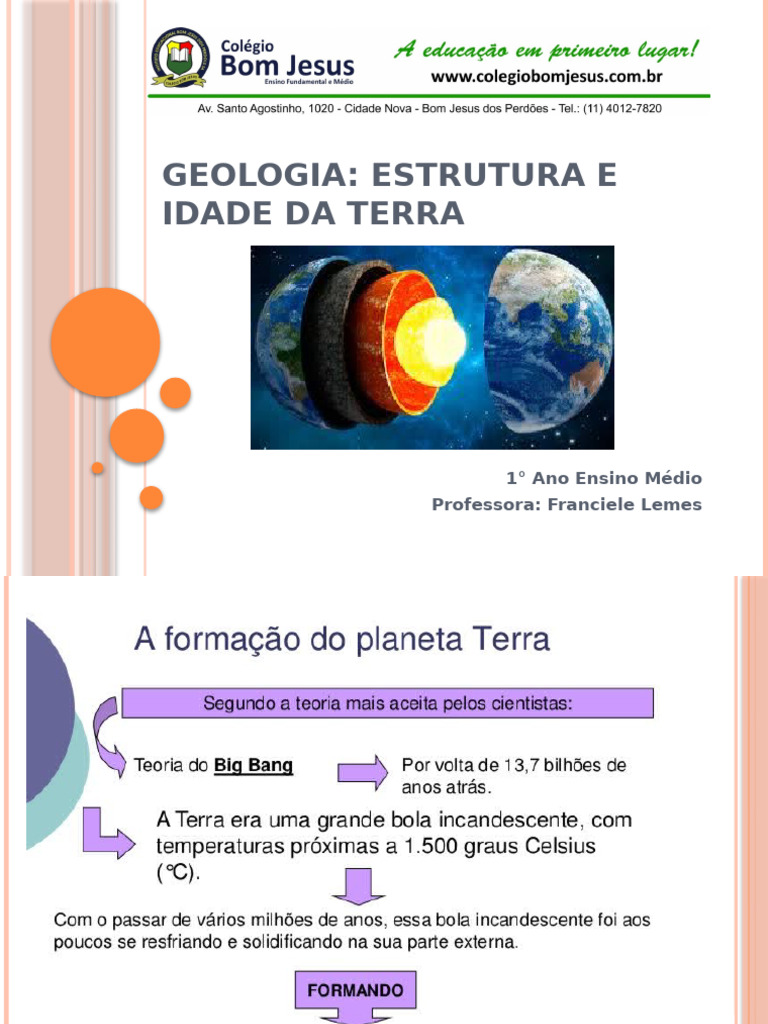Geologia - Estrutura e Idade Da Terra | PDF