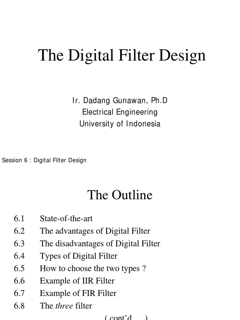 Design Filter | PDF | Electronic Engineering | Digital Technology