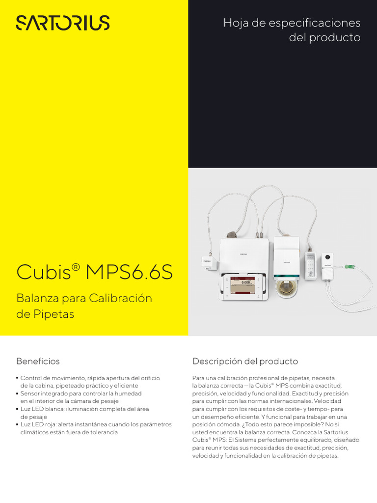 Cubis MPS6 6S Datasheet Es L Sartorius | PDF