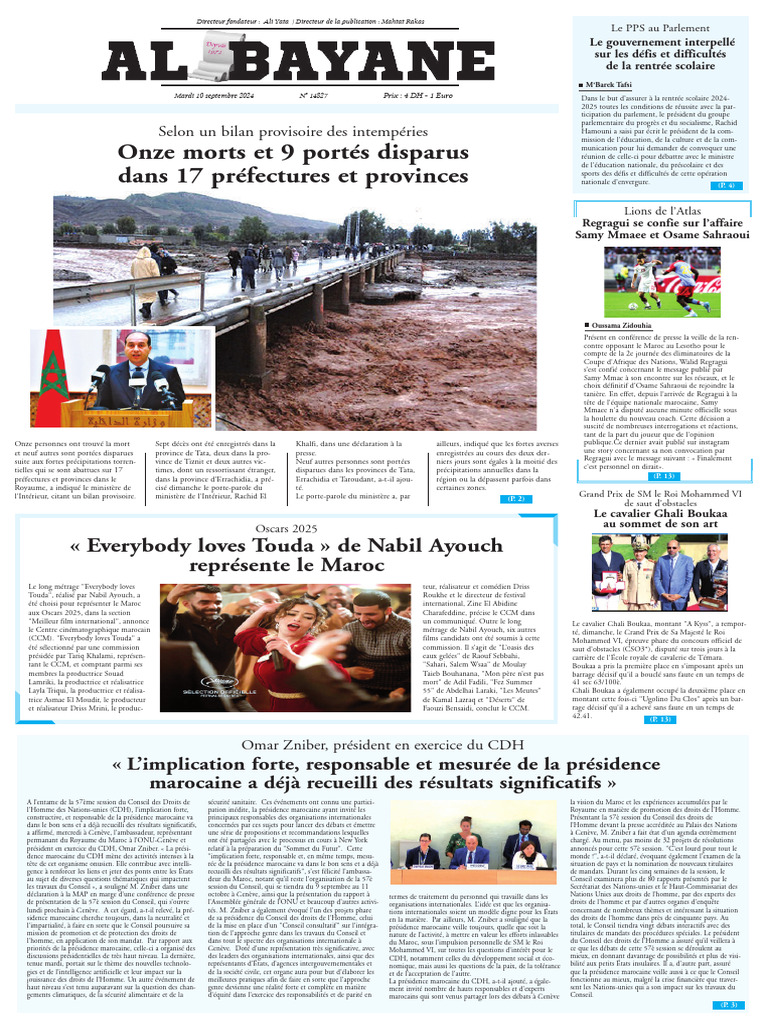 PDF Du 10-09-2024 Albayane | PDF