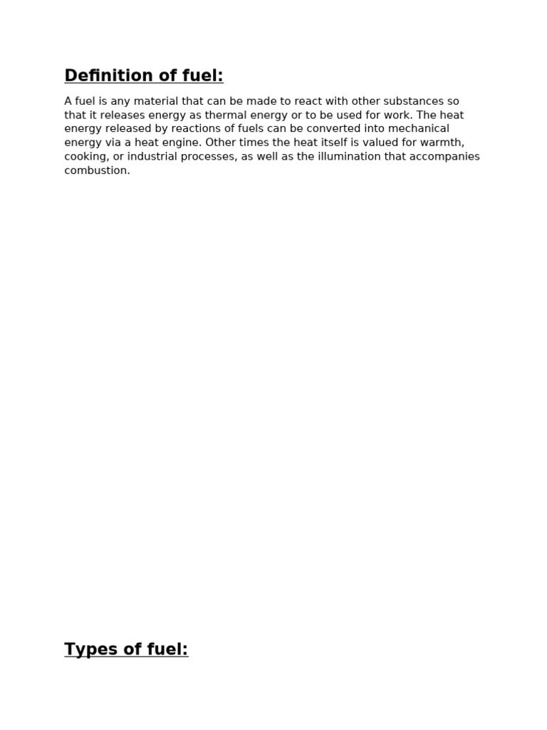 Fuel | PDF