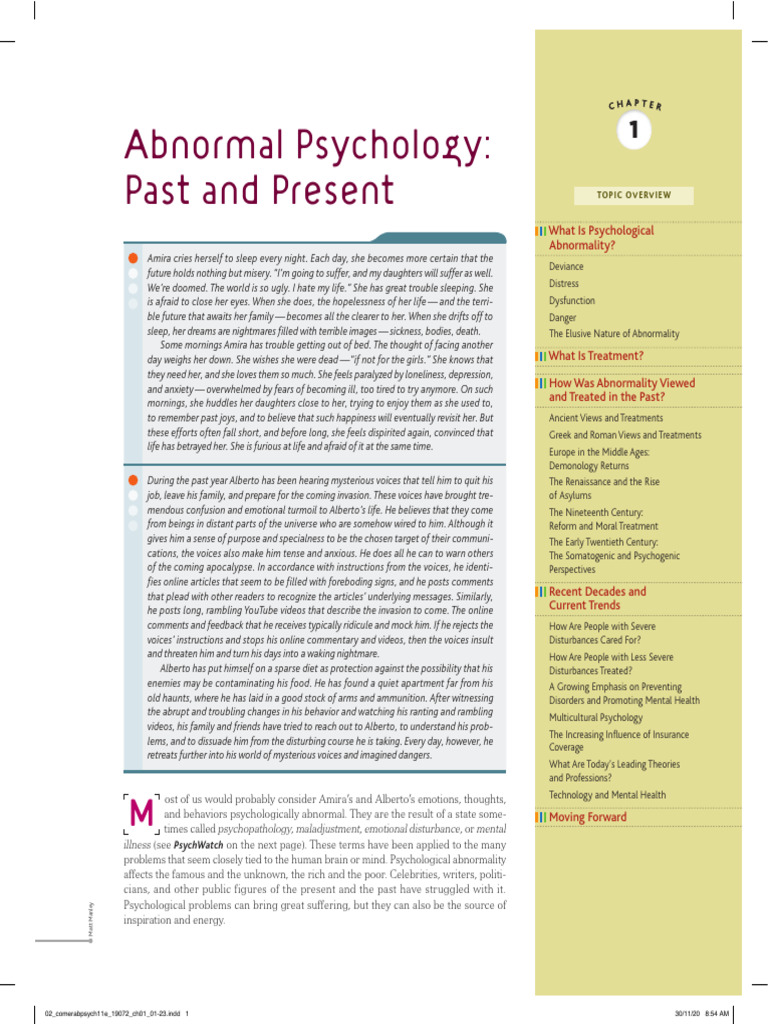 Abnormal Psychology 11th Edition (Ronald J. Comer, Jonathan S. Comer ...