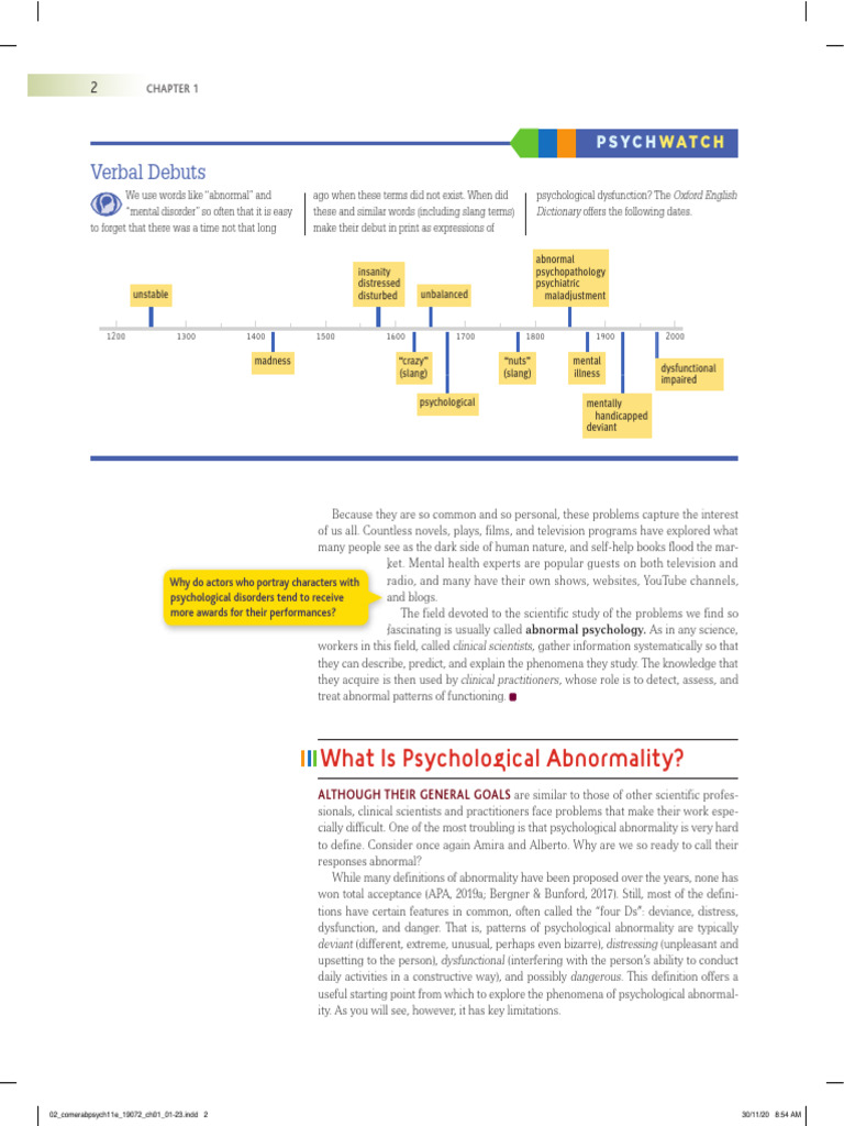 Abnormal Psychology 11th Edition (Ronald J. Comer, Jonathan S. Comer ...