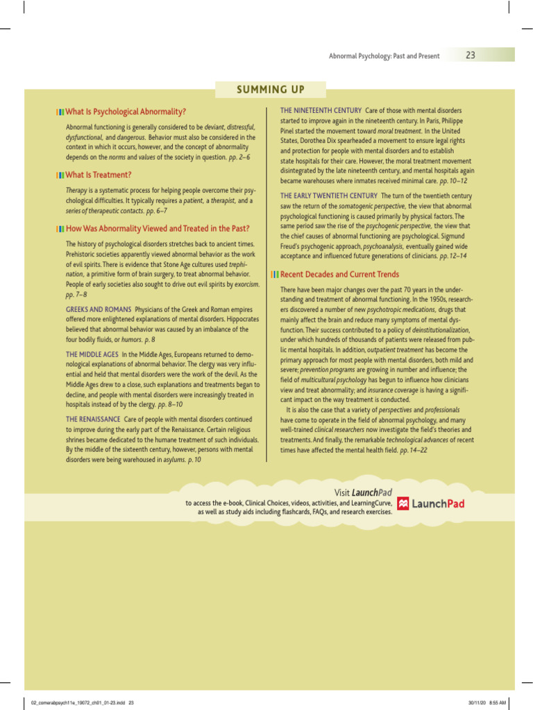 Abnormal Psychology 11th Edition (Ronald J. Comer, Jonathan S. Comer) (Z-Library) (Dragged) 25 | PDF