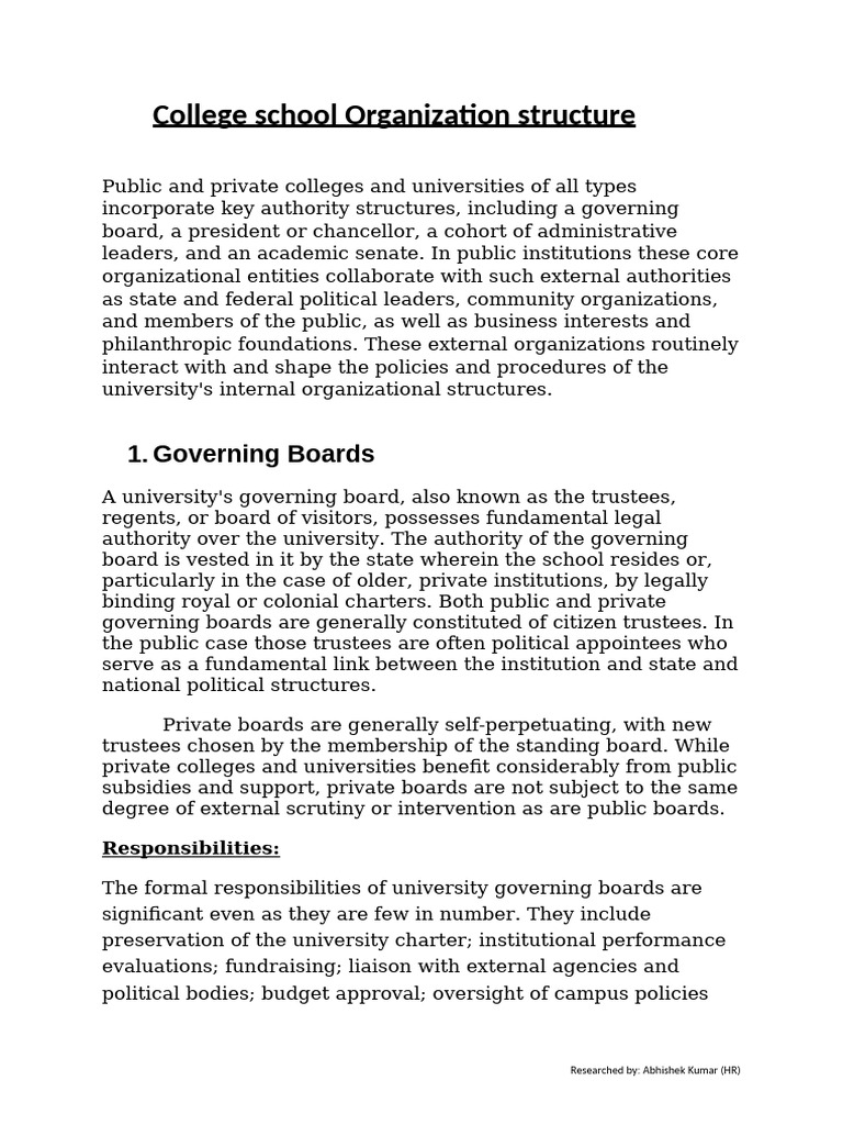 College school Organization structure | PDF