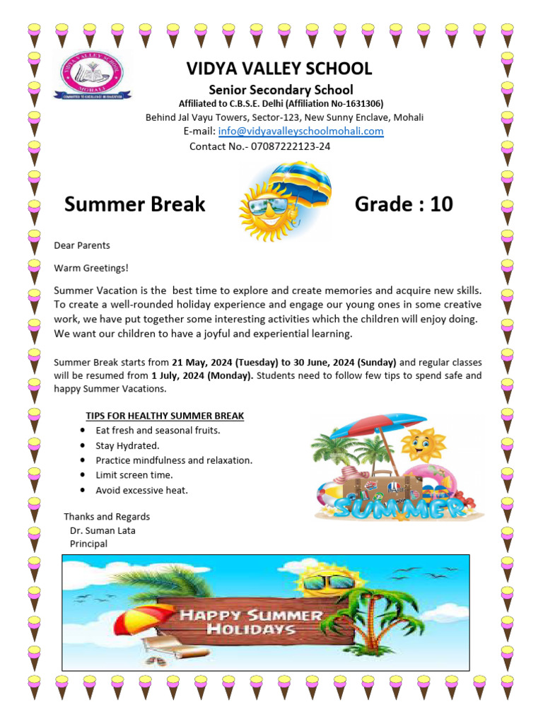 Grade 10 Holiday Homework | PDF