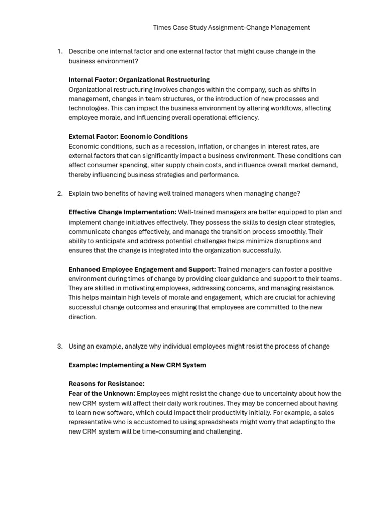 M23C1088-Assignment-2-Times Case Study | PDF | Customer Relationship ...