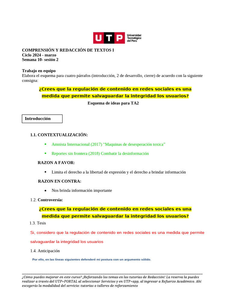 Esquema Semana 10 | PDF