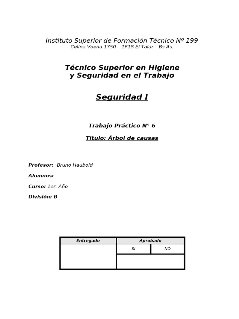 U - TP #6 Arbol de Causas | PDF