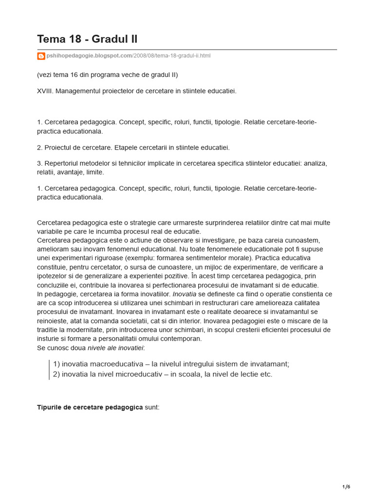 Tema 18 - Gradul II | PDF