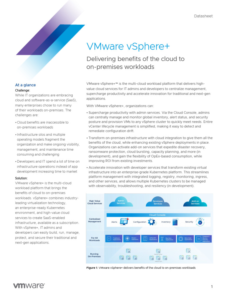 Vmware Vsphere Plus Datasheet | PDF