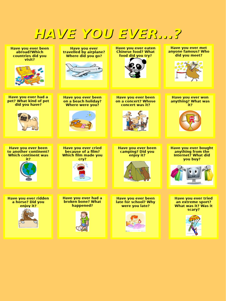 Speaking-Cards-Present Perfect-Simple Pastconversation | PDF