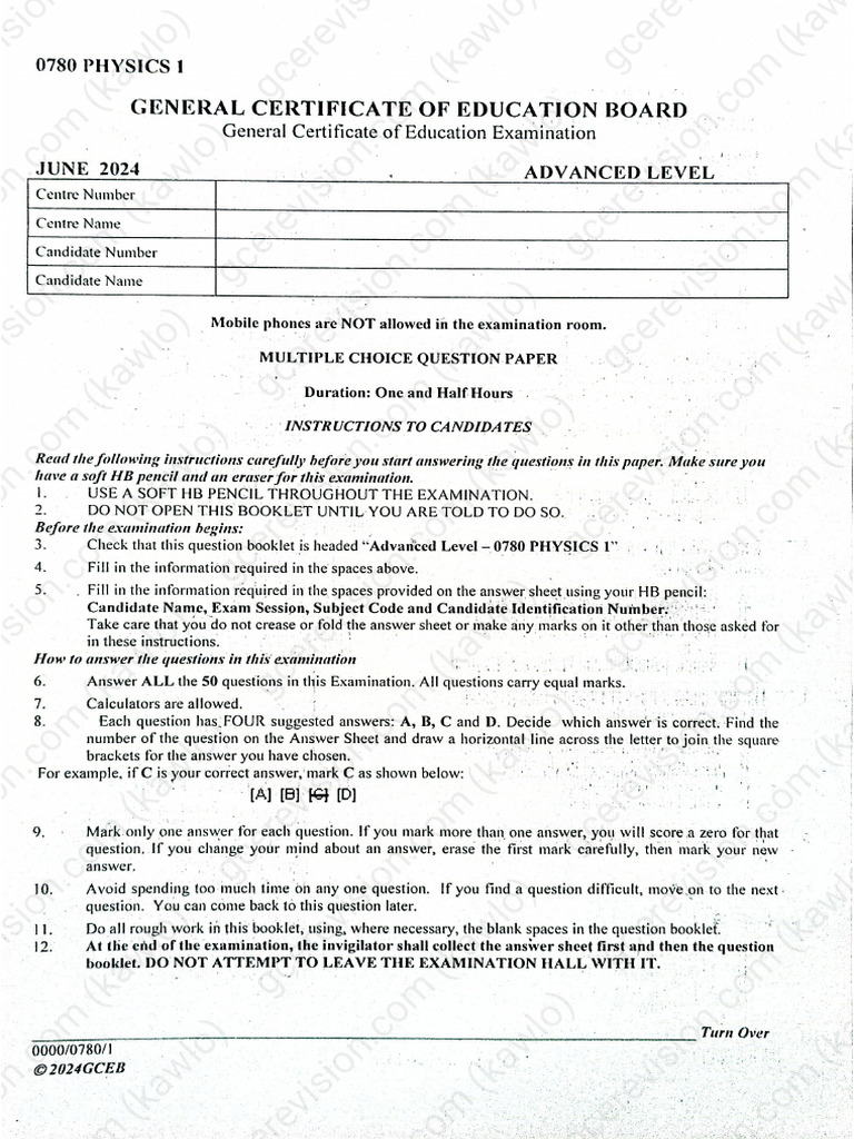 AL-2024-PHYSICS-1-Copy | PDF