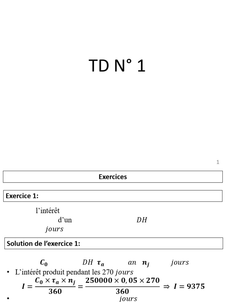 TD 1-1 | PDF