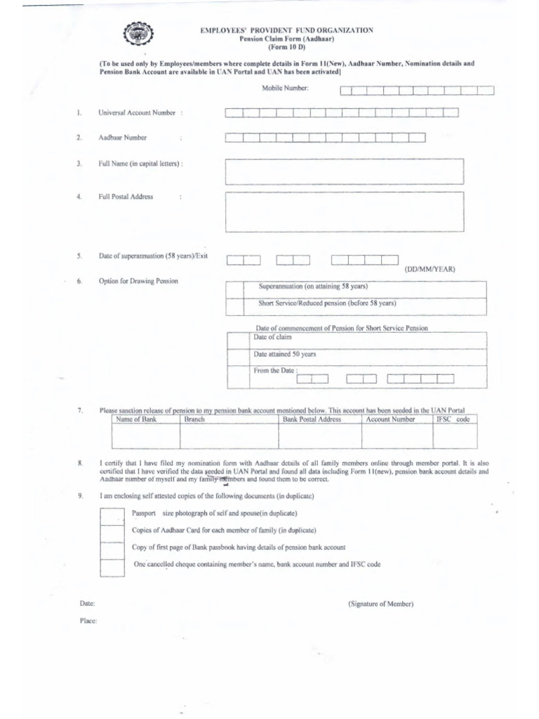 10D Aadhaar Based | PDF