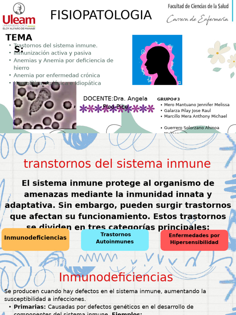 TRASTORNOS DEL SISTEMA INMUNE-ANEMIA FISIO | PDF