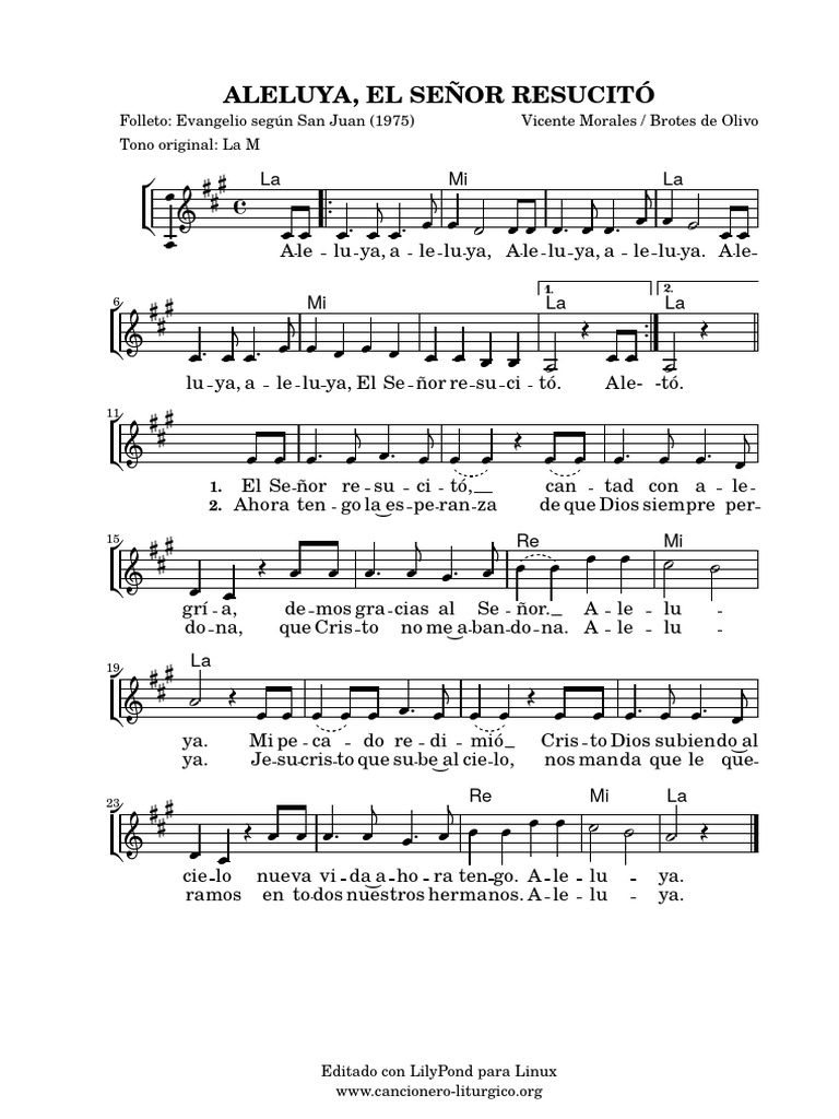 Aleluya El Senor Resucito | PDF