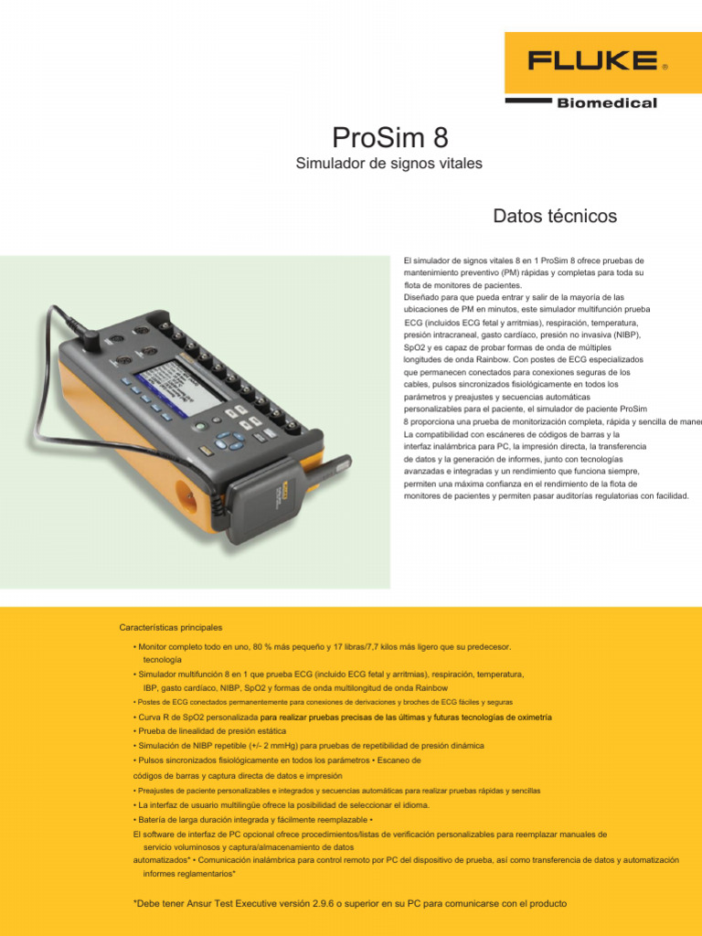 Prosim8 ENG I W | PDF