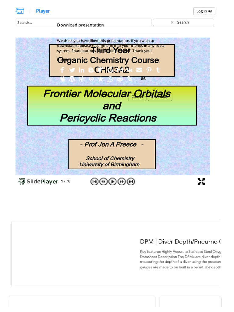 Frontier Molecular Orbitals and Pericyclic Reactions - PPT Download | PDF | Molecular Orbital ...