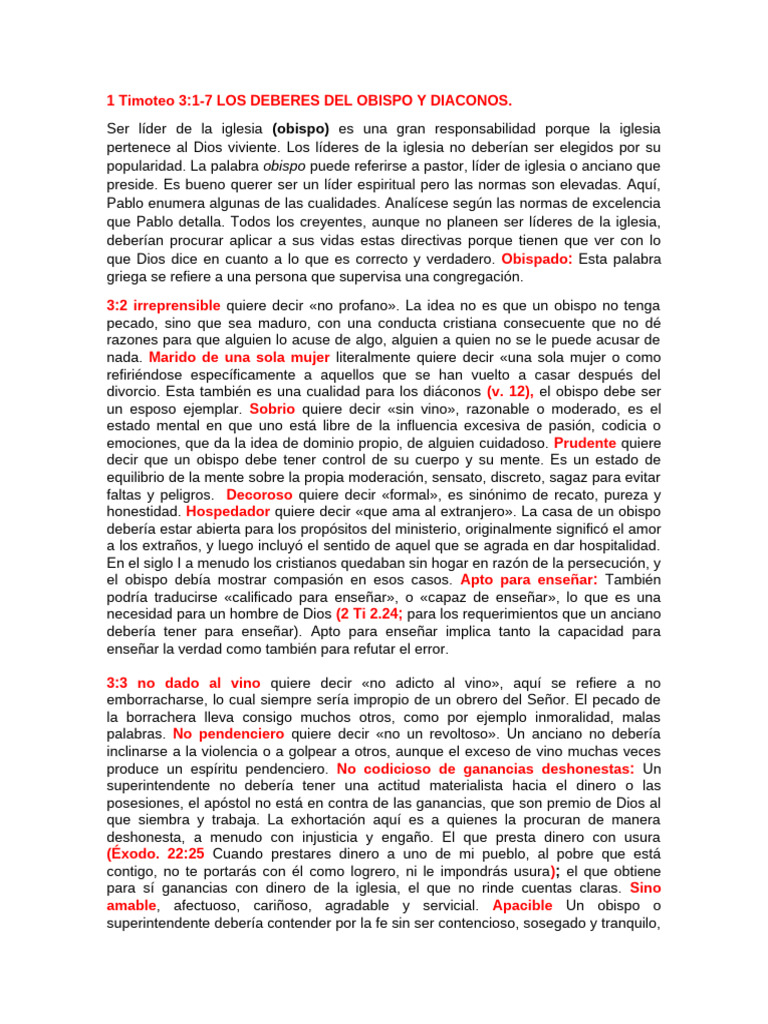 1 Timoteo 1 | PDF