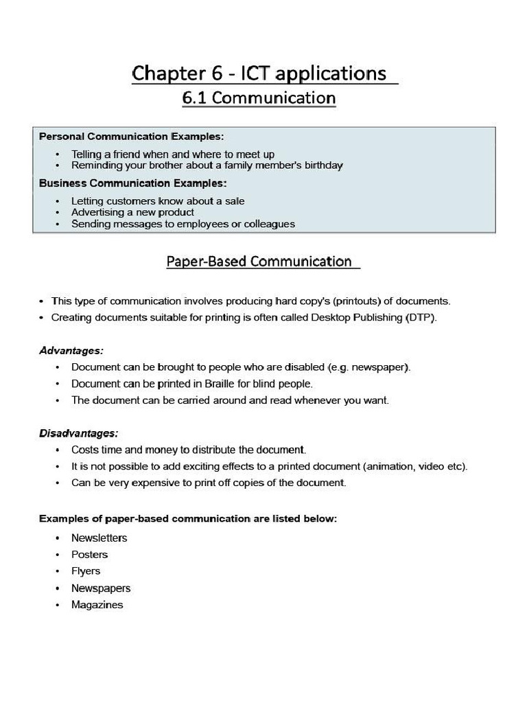 6.1 Communication | PDF