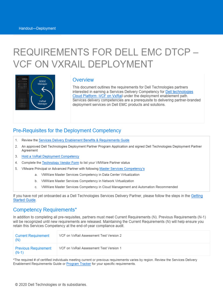 2020 10 VCF Vxrail Deploy Authorization Enablement | PDF