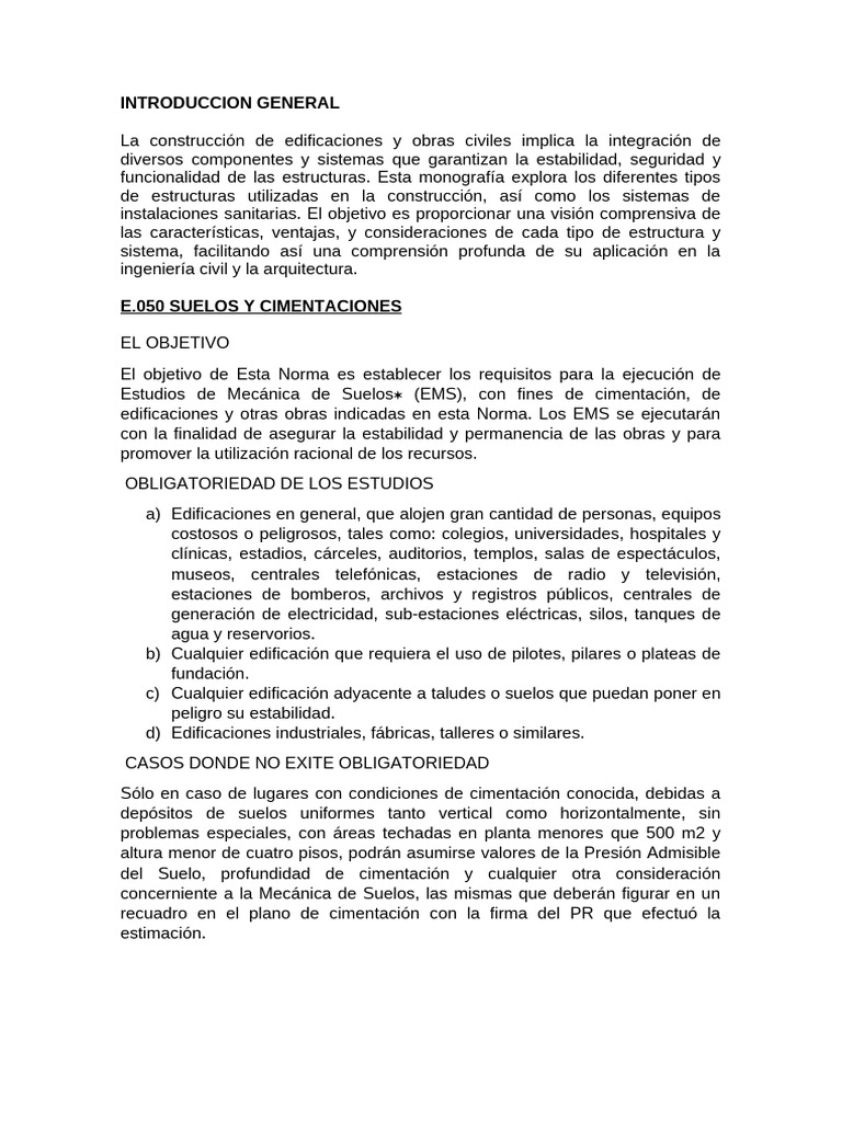 NORMA E.050- E.080 | PDF