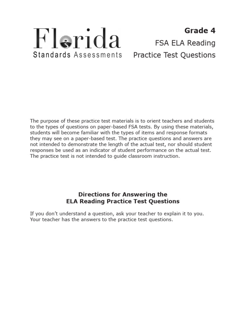 G4 Fsa Practice Test | PDF